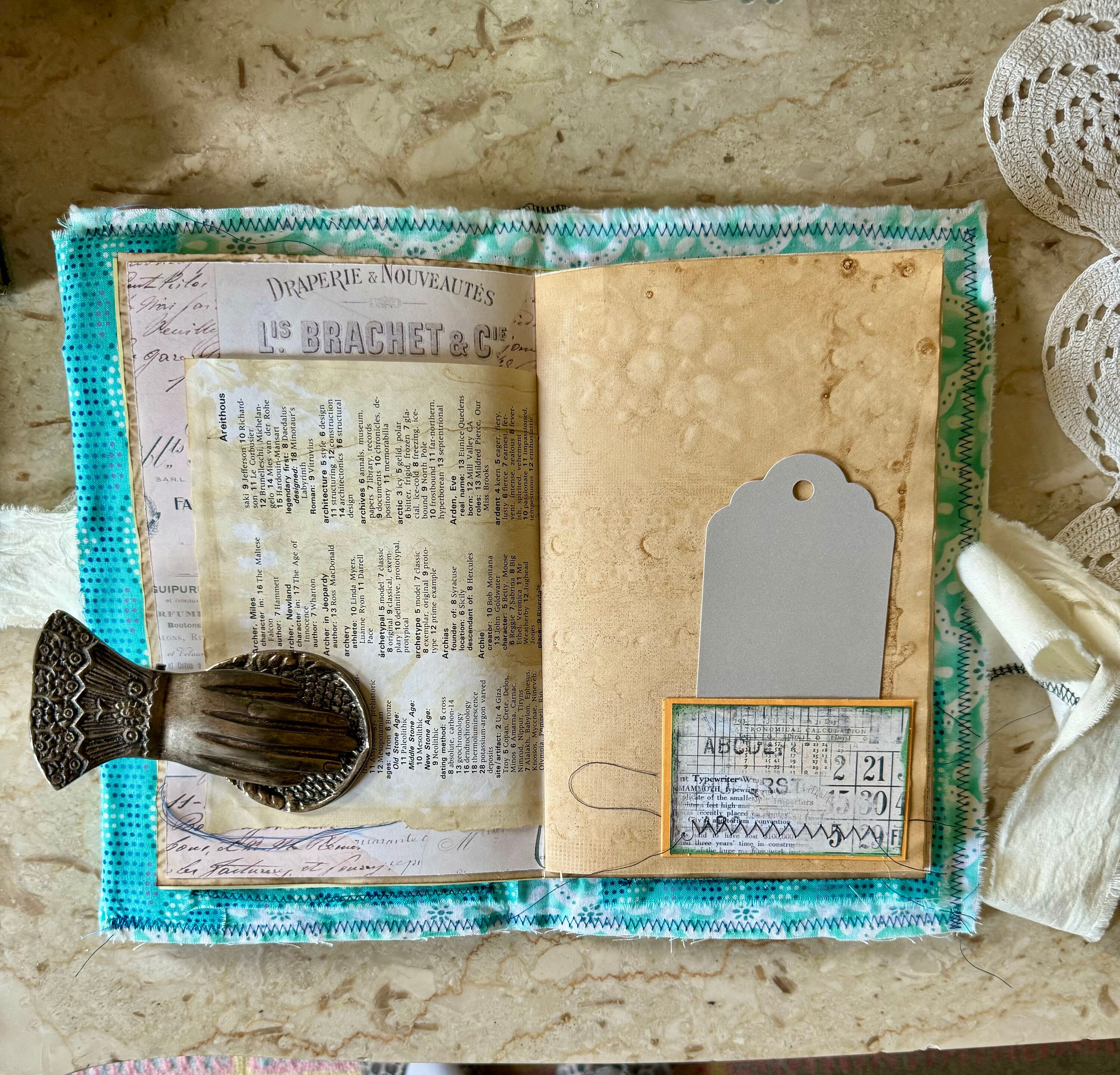 Nearly Naked Artist Junk Journal, Fill With Your Own Art, Fabric Cover ...