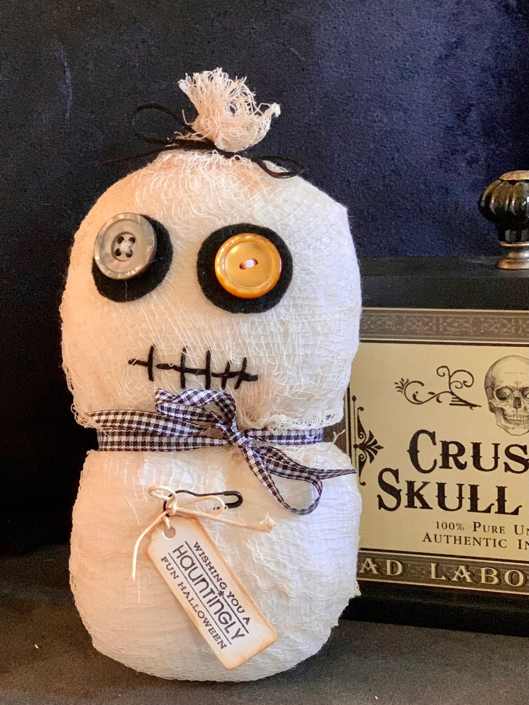 Handmade Halloween Mummy Doll Bowl Filler Holiday Decor Fall Stuffy ...