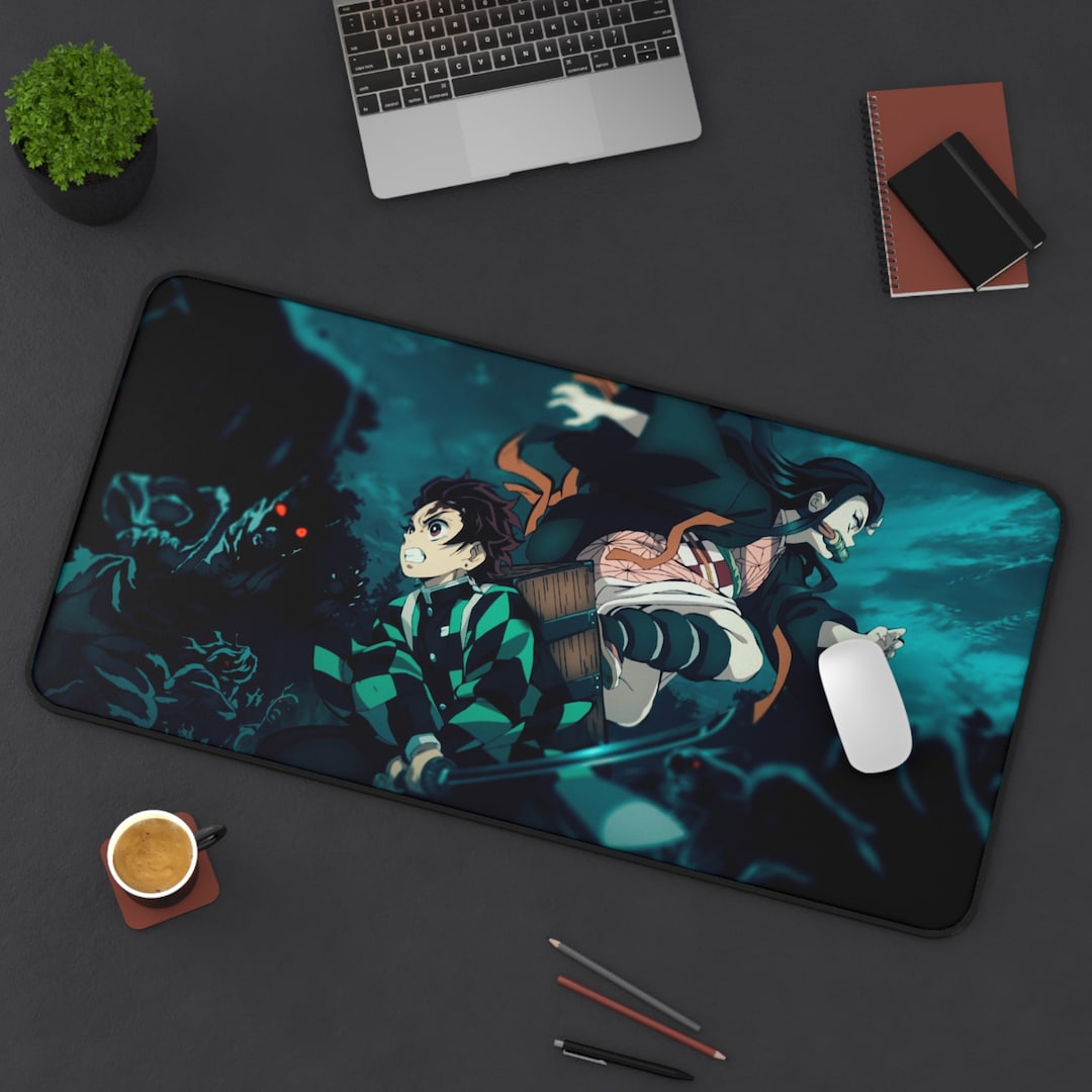 Demon Slayer Desk Mat: Anime Desk Mat, Long Desk Mat, Office Decor ...
