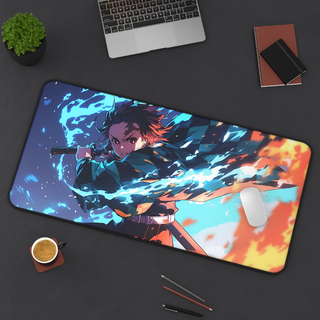 Demon Slayer Desk Mat: Anime Desk Mat, Long Desk Mat, Office Decor ...
