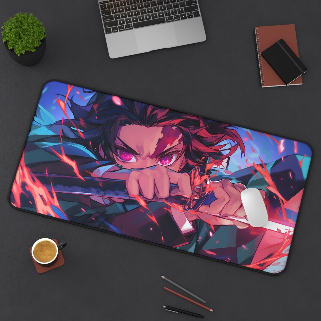Demon Slayer Desk Mat: Anime Desk Mat, Long Desk Mat, Office Decor ...