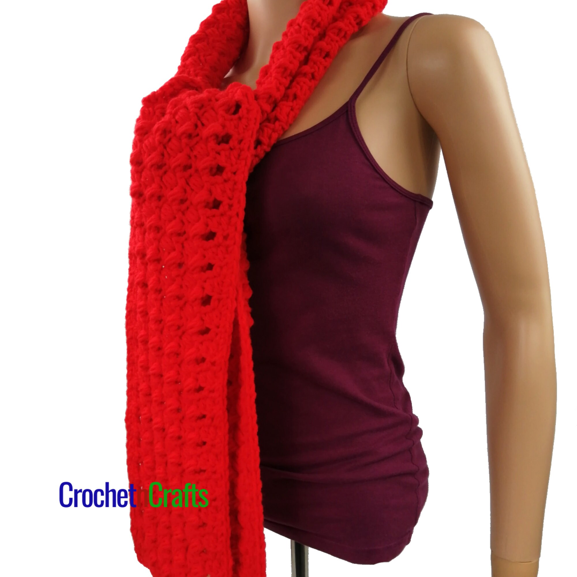 Textured Crochet Scarf - PDF Pattern - Etsy