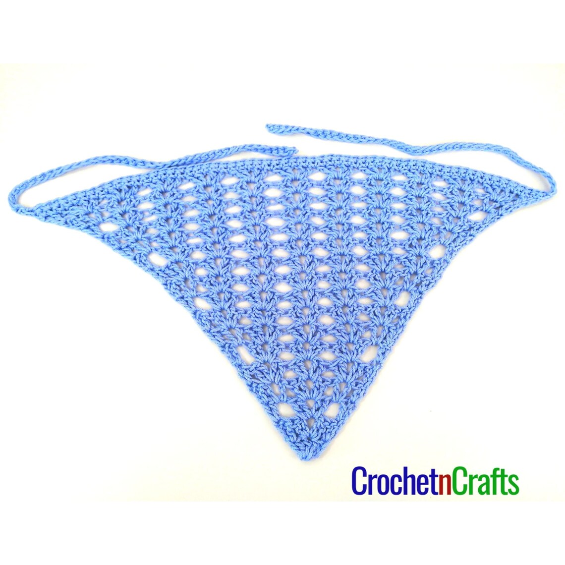 Double V-stitch or Split Shell Kerchief PDF Crochet Pattern - Etsy