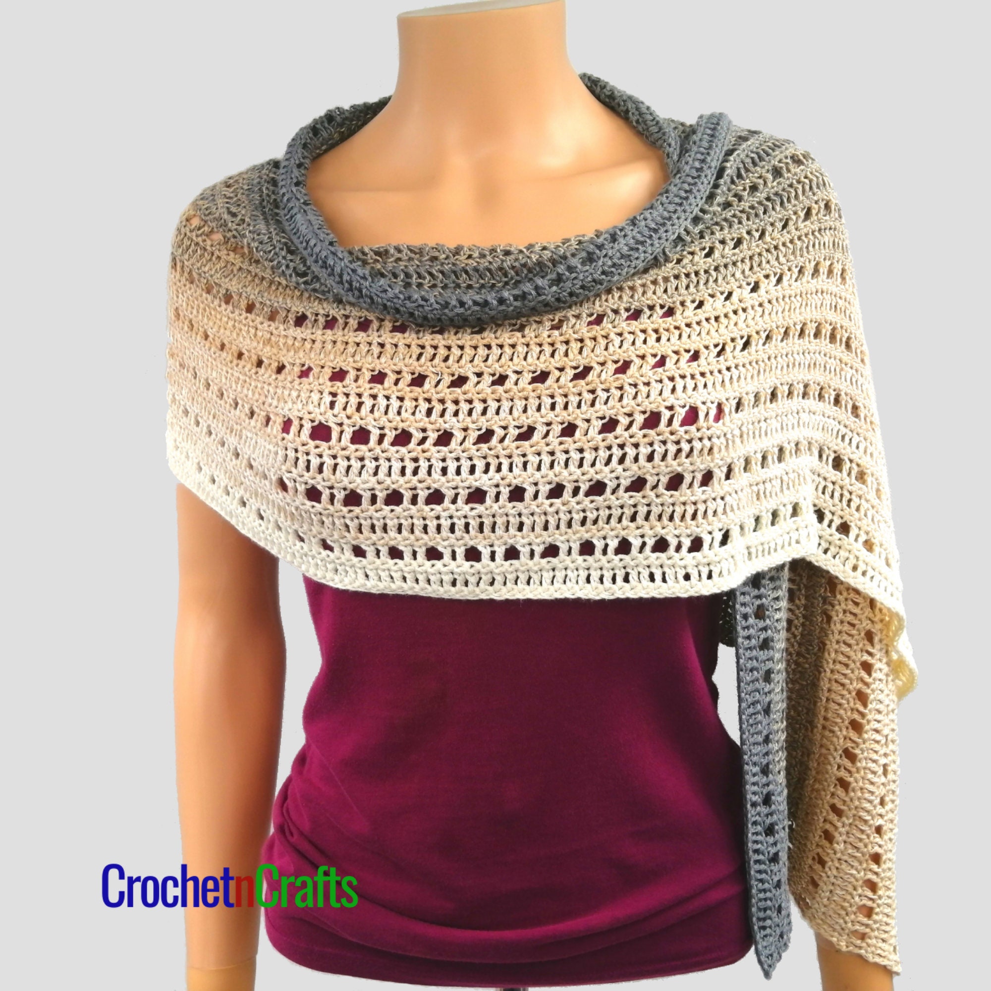 Lightweight Easy Rectangular Crochet Shawl ~ PDF Pattern - Etsy