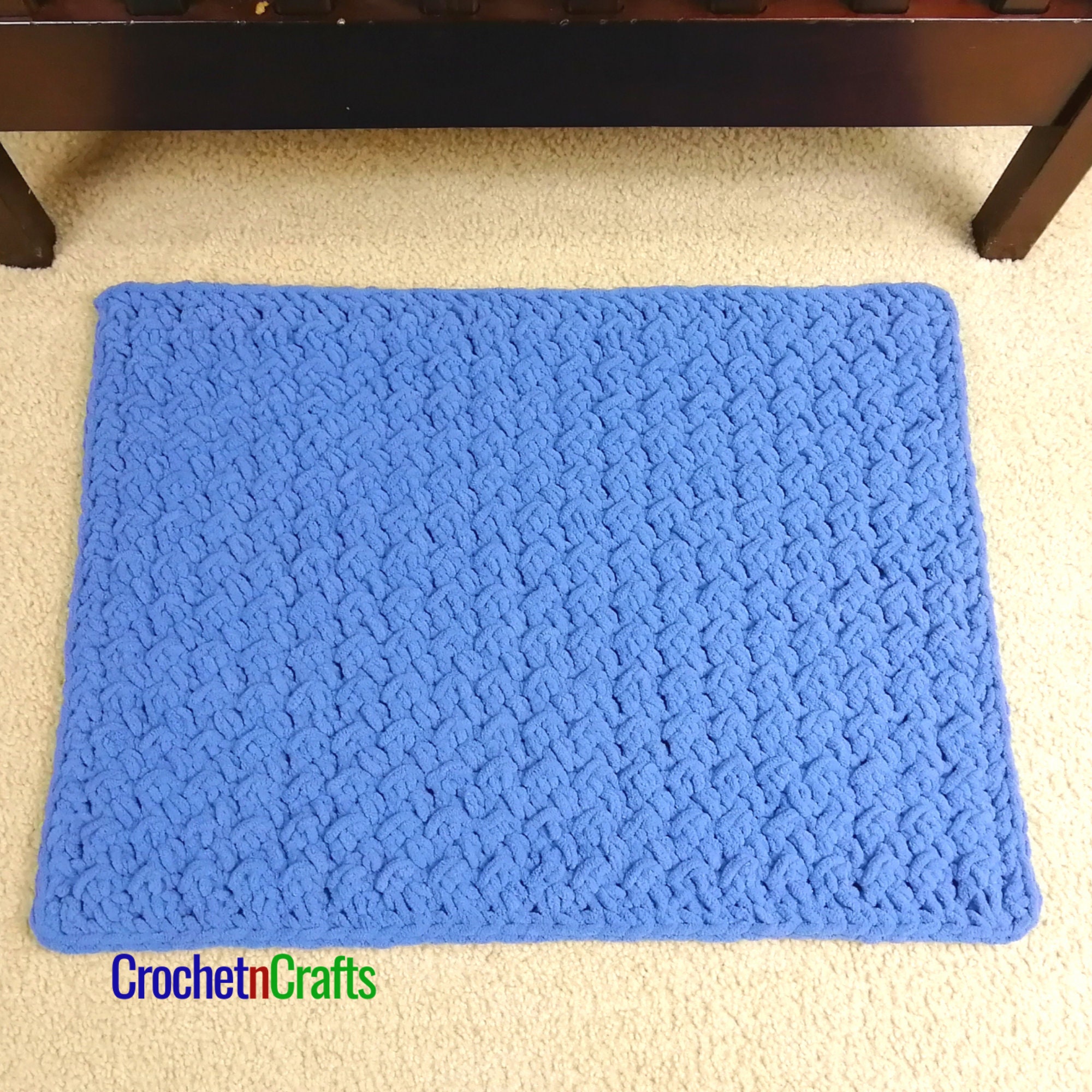 Super Bulky Crunch Stitch Crochet Mat - PDF Pattern - Etsy
