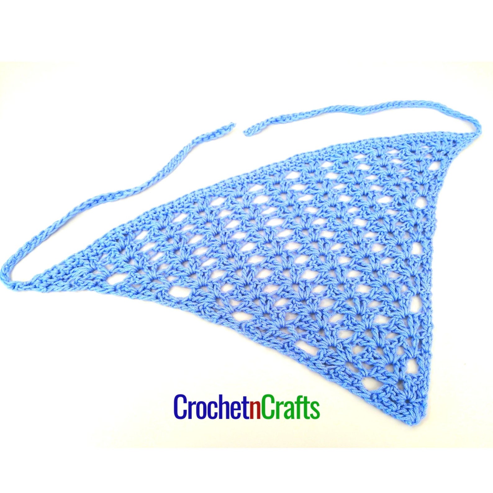 Double V-stitch or Split Shell Kerchief PDF Crochet Pattern - Etsy