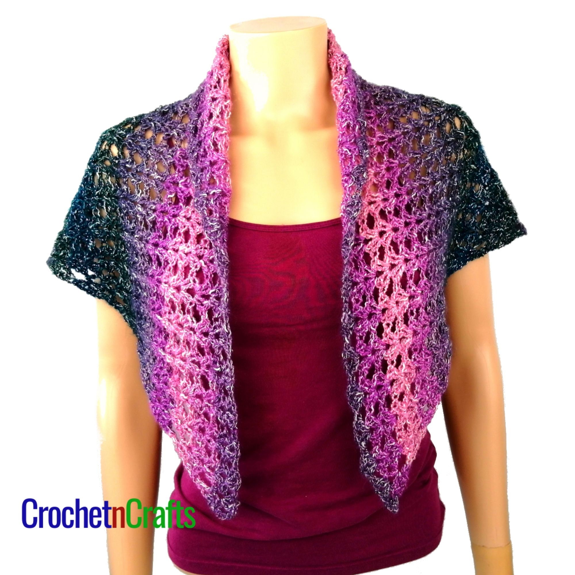 Double V-stitch Crochet Shawl - PDF Pattern - Etsy