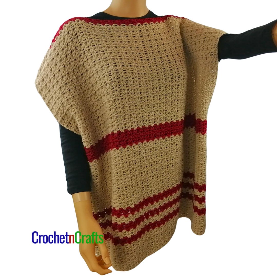 Crochet Poncho Top Pattern - Pretty Simple - Etsy