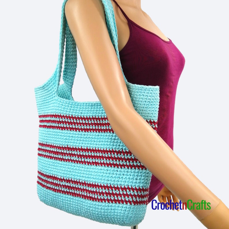 Simple Stripes Single Crochet Bag ~ PDF Pattern - Etsy