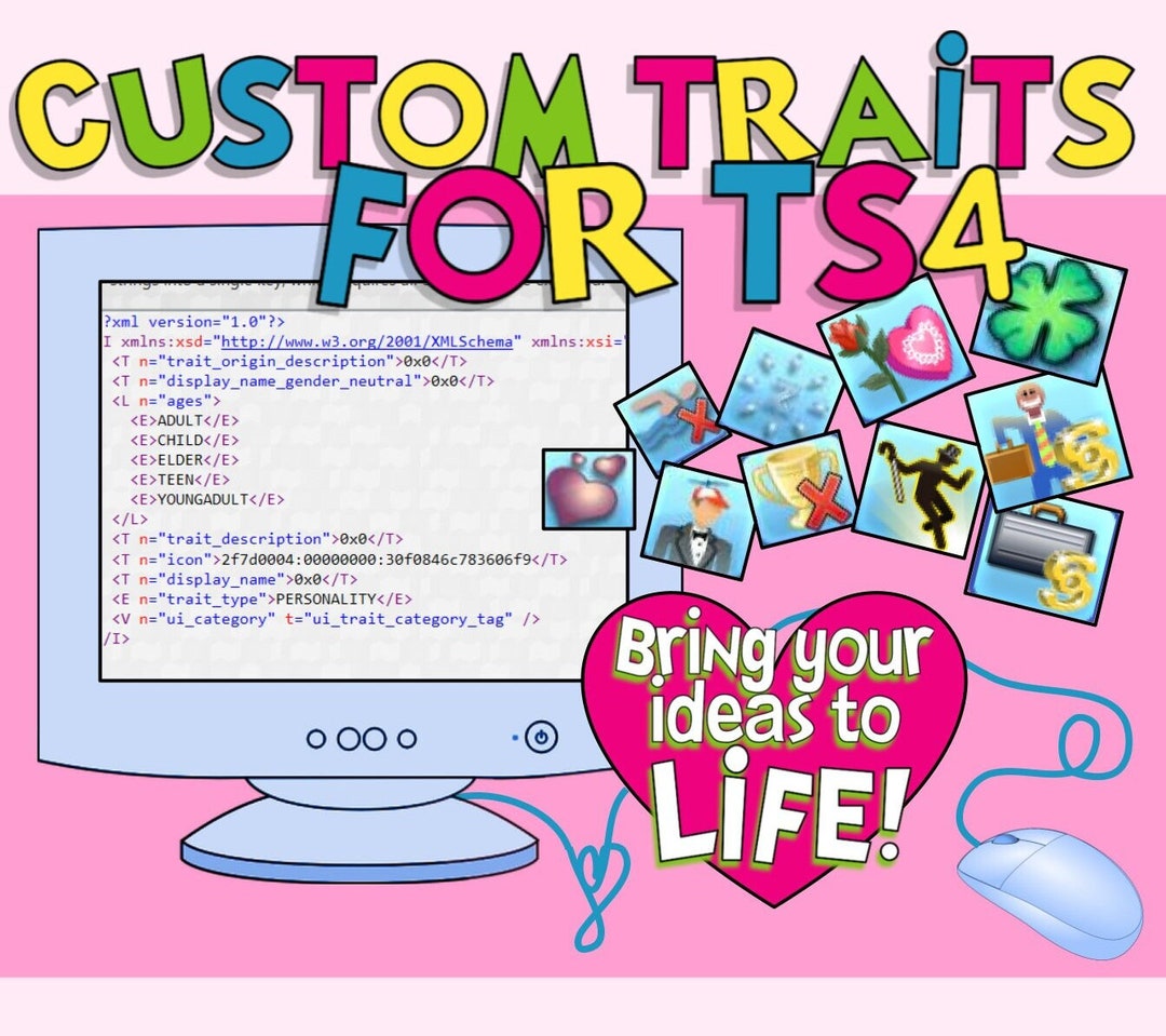 Sims 4 CUSTOM TRAIT Mod digital Download of a Personalized, Made-to ...