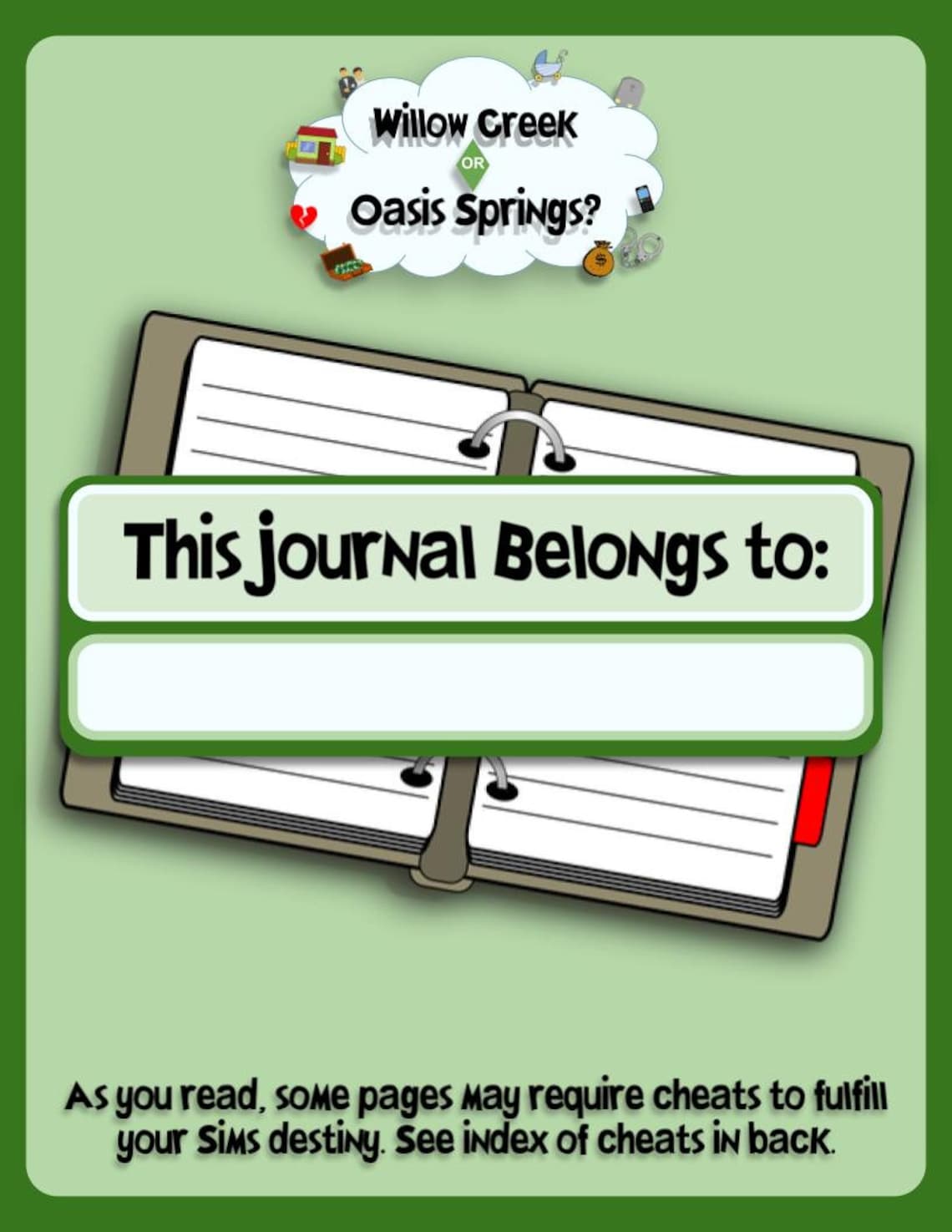 Sims 4 Activity Journal w/ Legacy Tracker, Sim Biography, Fun Gameplay ...