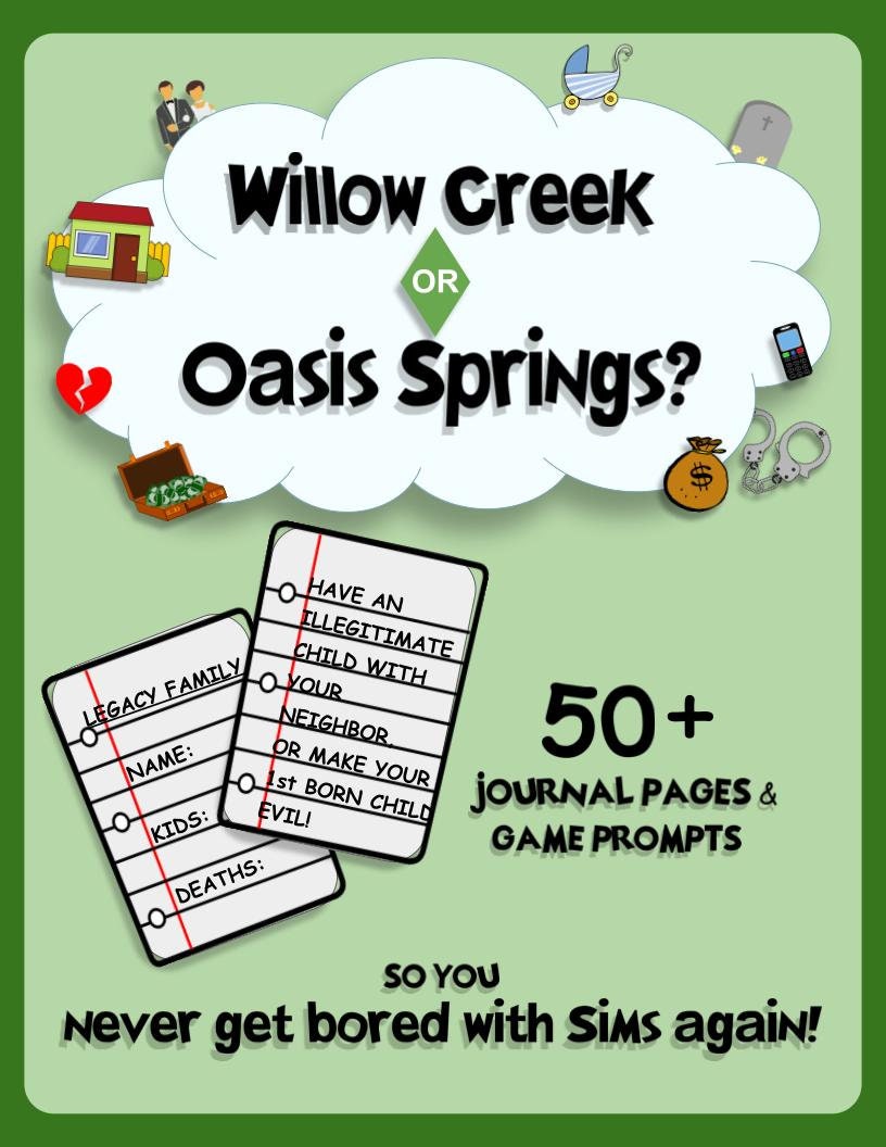 Sims 4 Activity Journal w/ Legacy Tracker, Sim Biography, Fun Gameplay ...