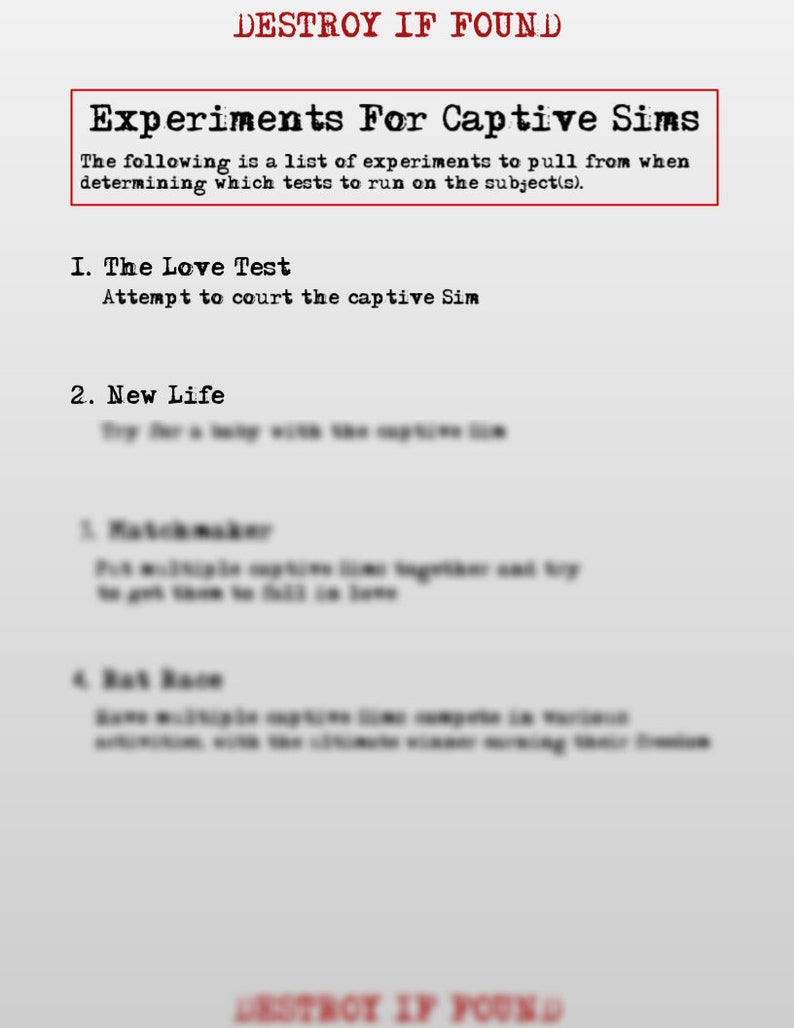 Sims 4 Activity Journal (w/ Legacy Tracker, Sim Biography, Fun Gameplay ...