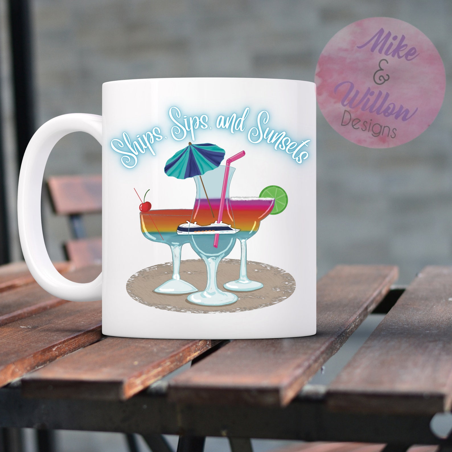 Ships Sips and Sunsets - Cruise Designs - Digital Design - Sublimation ...