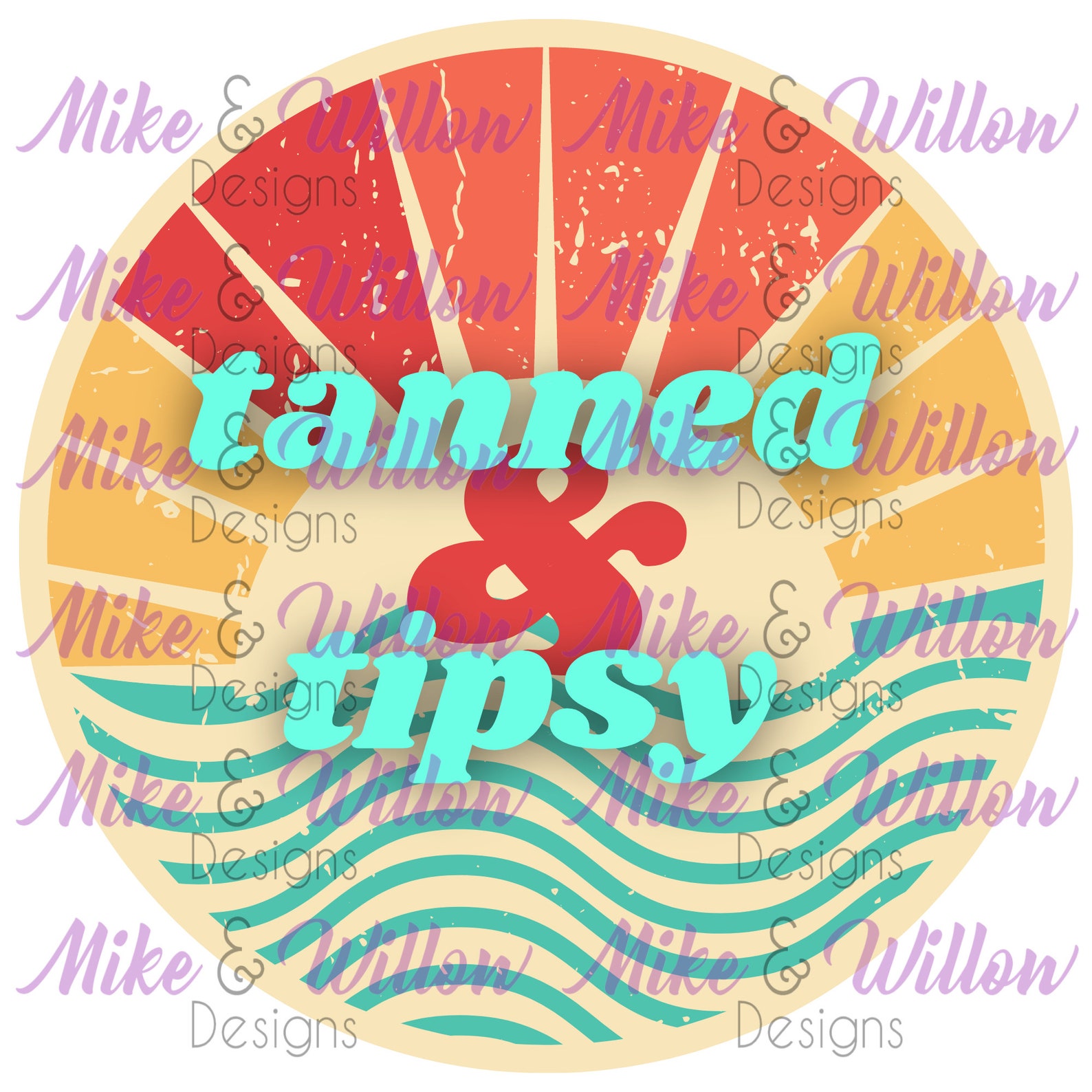 Tanned & Tipsy - Digital Design - Sublimation - PNG - Instant Download ...