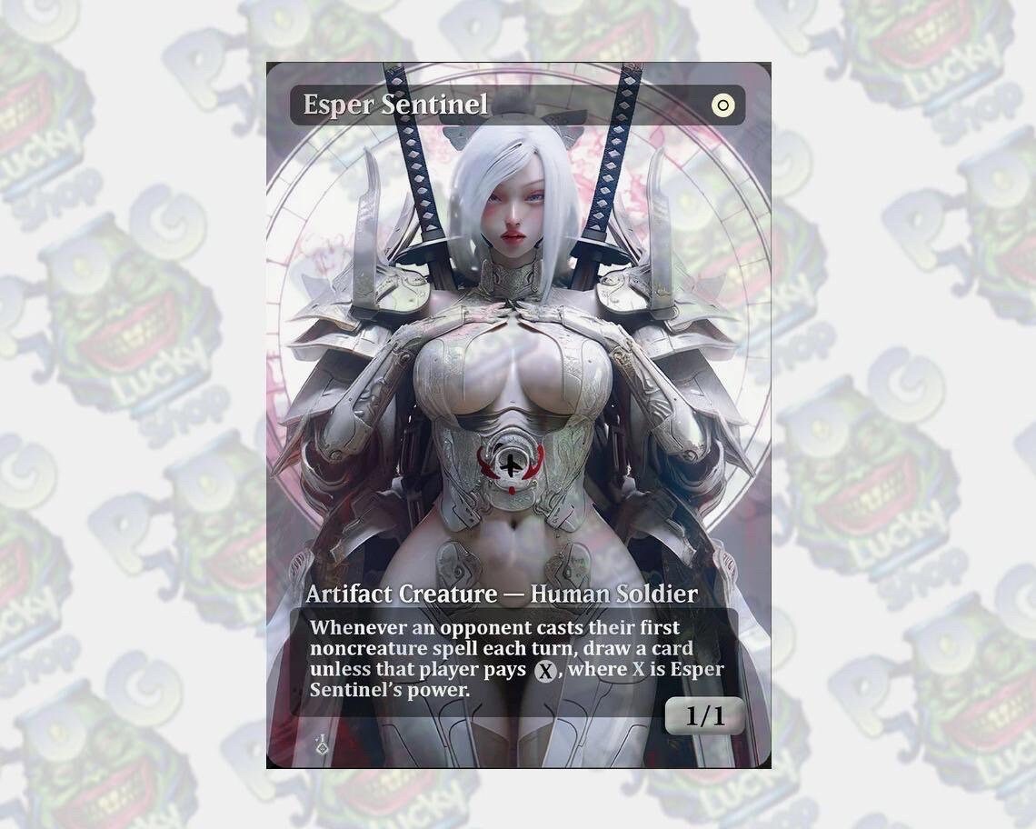 Esper Sentinel Full Art Mtg Proxy Custom Card Holographic - Etsy