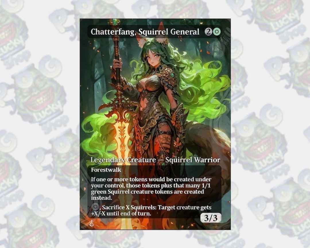 Chatterfang, Squirrel General Full Art Mtg Proxy Custom Card ...