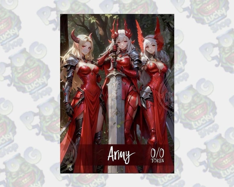 Token Army Full Art Mtg Proxy Custom Card Holographic - Etsy
