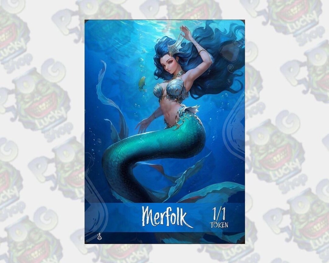 Token Merfolk Full Art Mtg Proxy Custom Card Holographic - Etsy