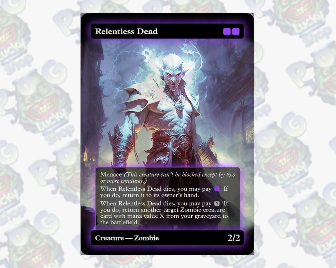 Relentless Dead Full Art Mtg Proxy Custom Card Holographic - Etsy