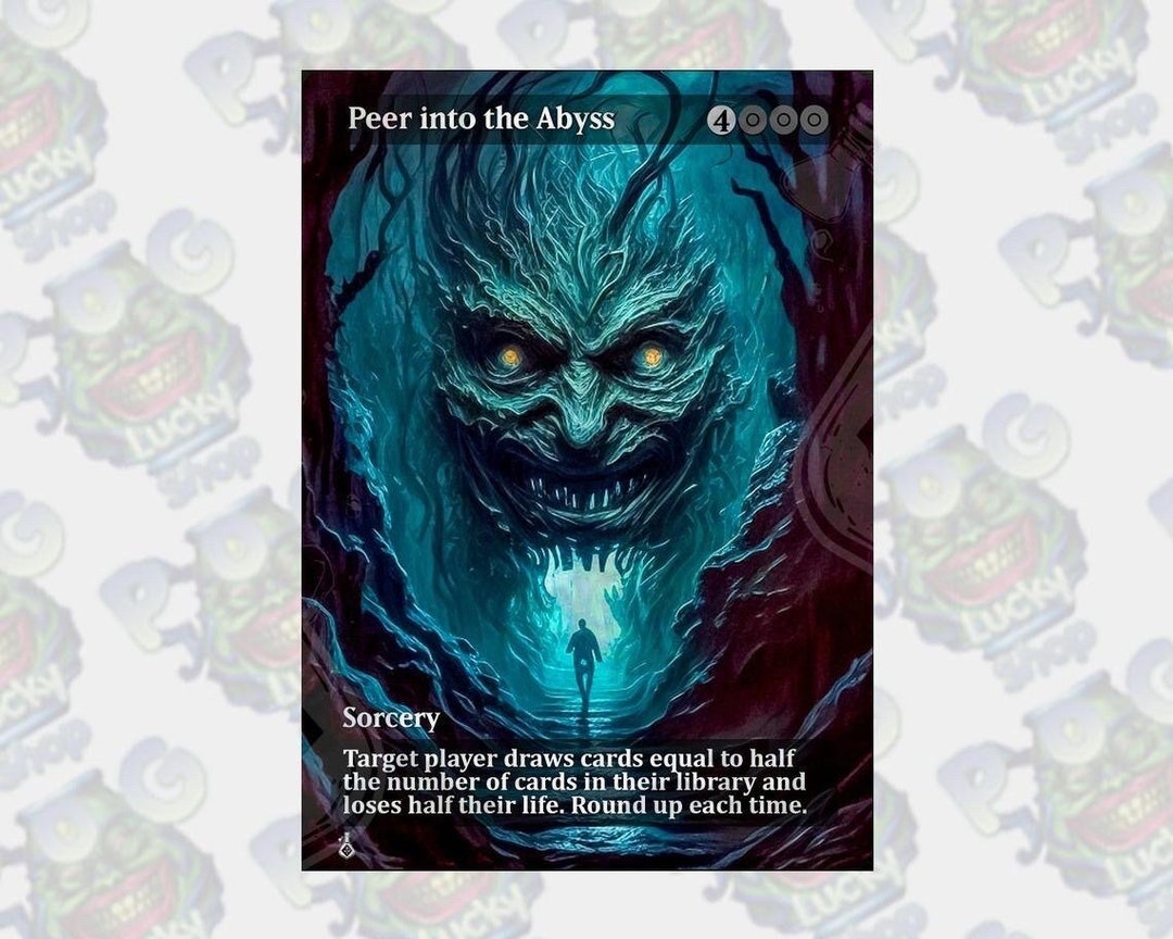 Peer Into the Abyss Full Art Mtg Proxy Custom Card Holographic - Etsy