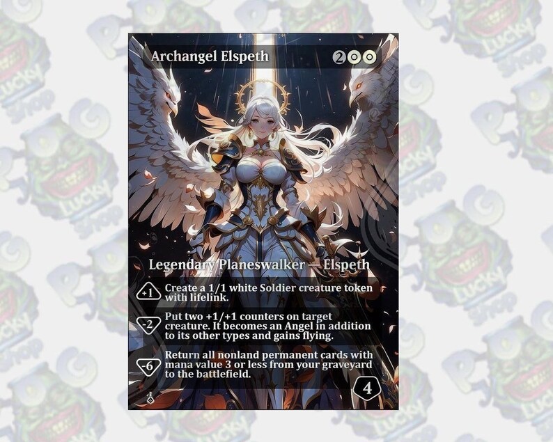 Archangel Elspeth Full Art Mtg Proxy Custom Card Holographic - Etsy