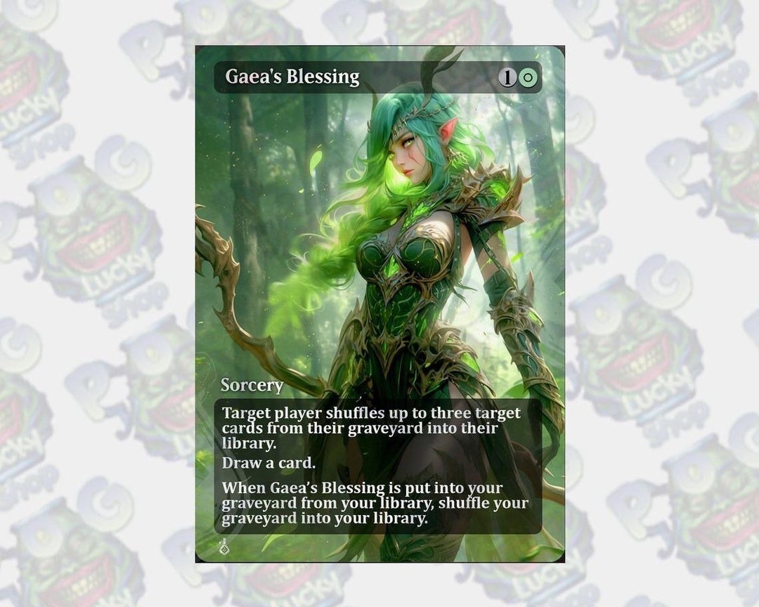 Gaea's Blessing Full Art Mtg Proxy Custom Card Holographic - Etsy