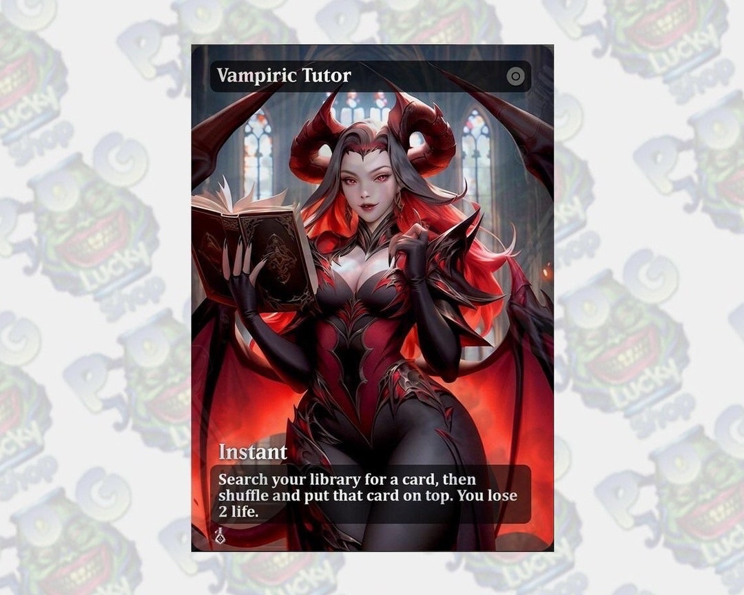 Vampiric Tutor Full Art Mtg Proxy Custom Card Holographic - Etsy
