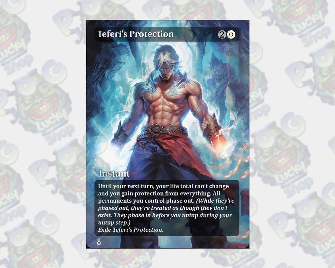 Teferi's Protection Full Art Mtg Proxy Custom Card Holographic - Etsy