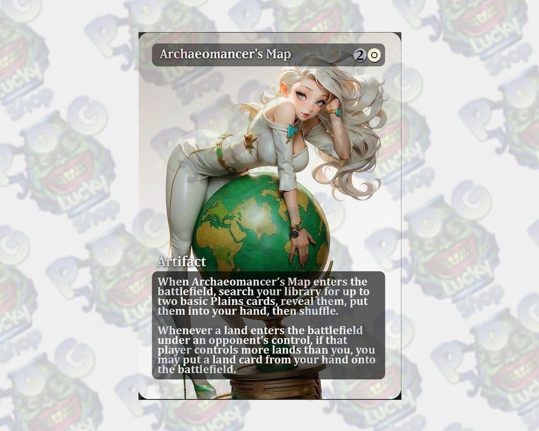 Archeomancer's Map Full Art Mtg Proxy Custom Card Holographic - Etsy
