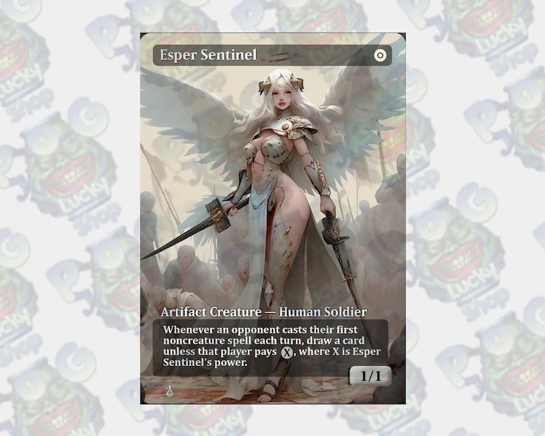 Esper Sentinel Full Art Mtg Proxy Custom Card Holographic - Etsy
