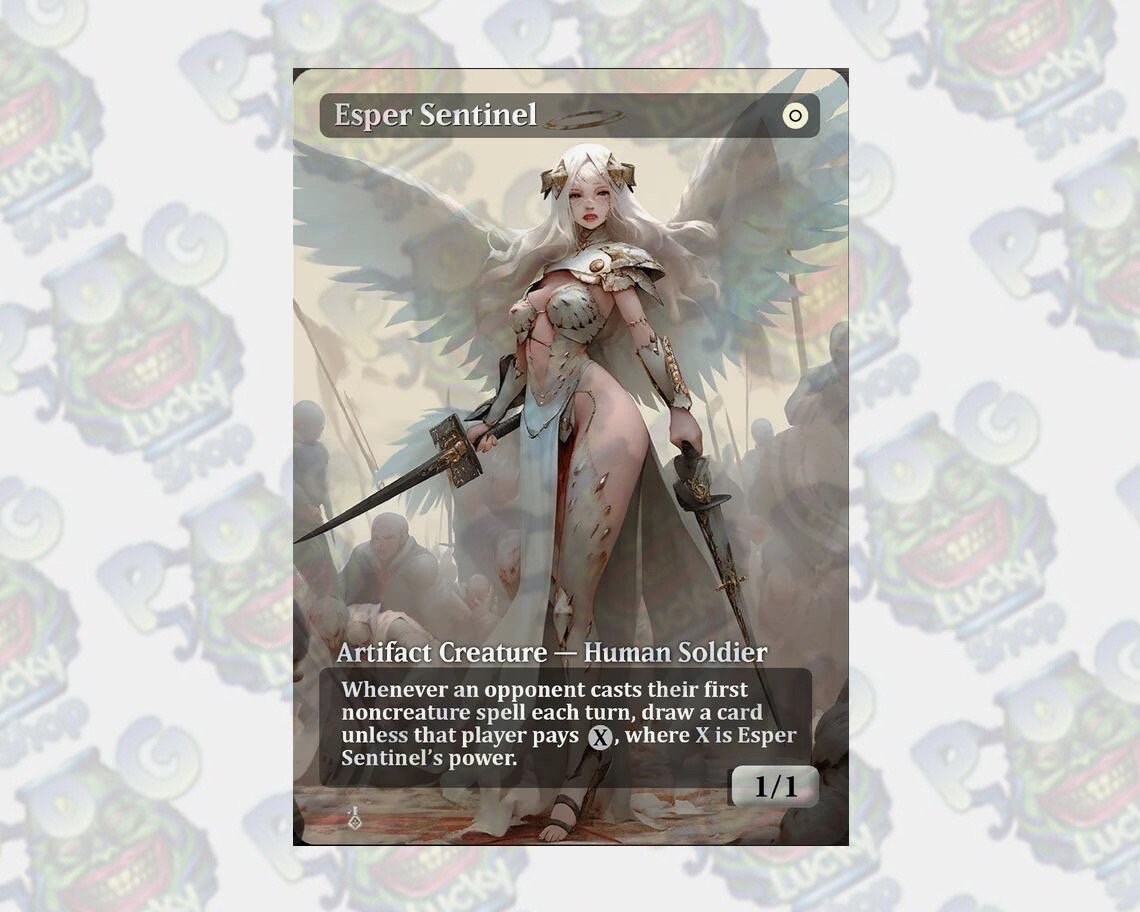 Esper Sentinel Full Art Mtg Proxy Custom Card Holographic - Etsy