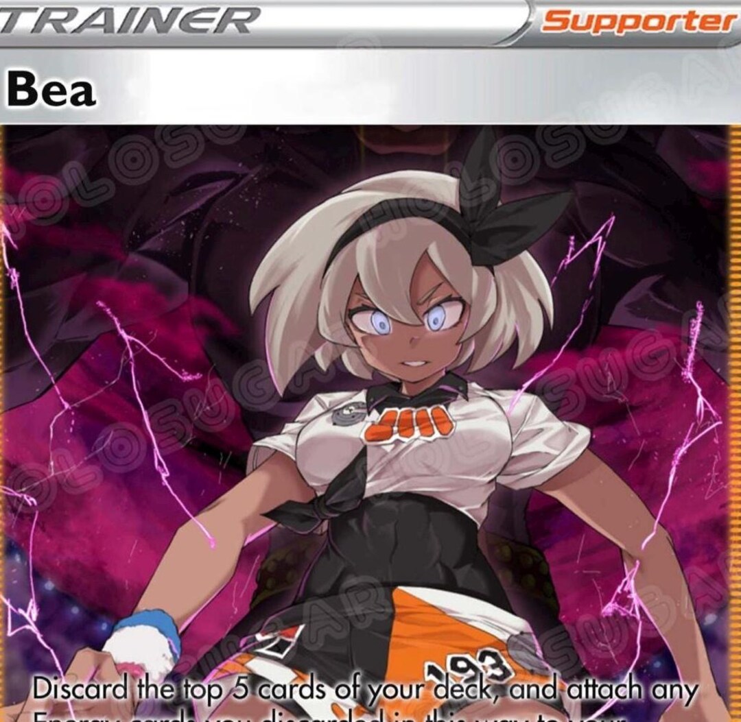 Handmade Holographic Pokémon Trainer Card – Bea Waifu - Etsy