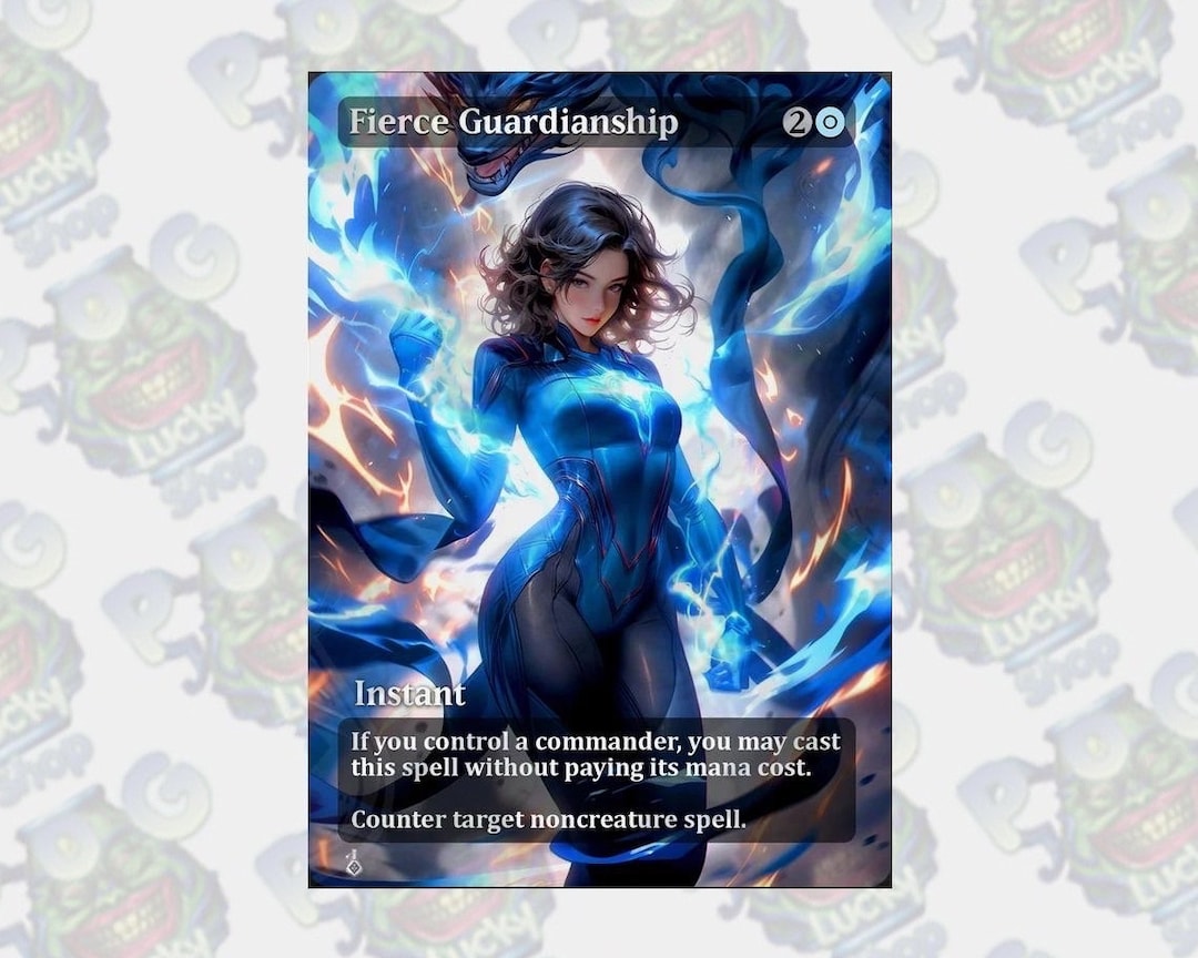 Fierce Guardianship Full Art Mtg Proxy Custom Card Holographic - Etsy