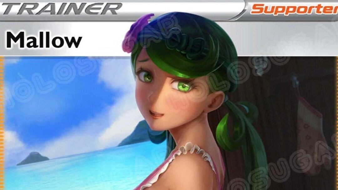 Handmade Holographic Pokémon Trainer Card – Mallow Waifu - Etsy