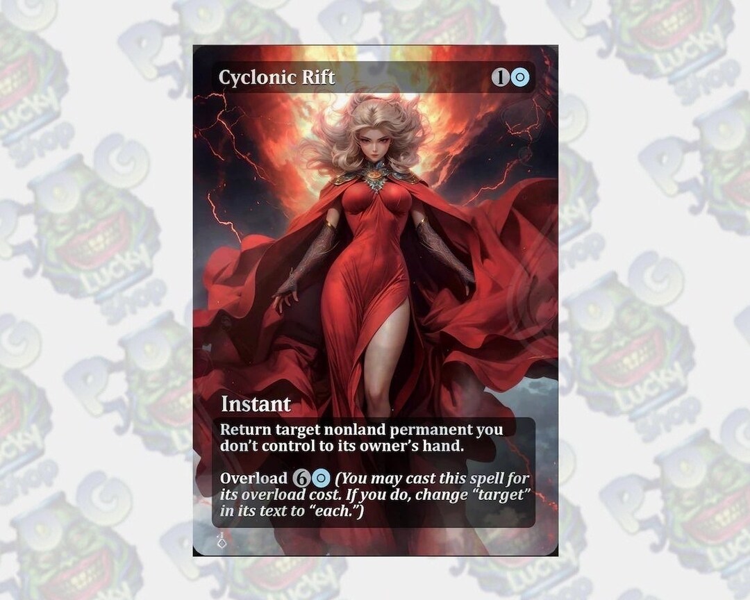 Cyclonic Rift Full Art Mtg Proxy Custom Card Holographic - Etsy