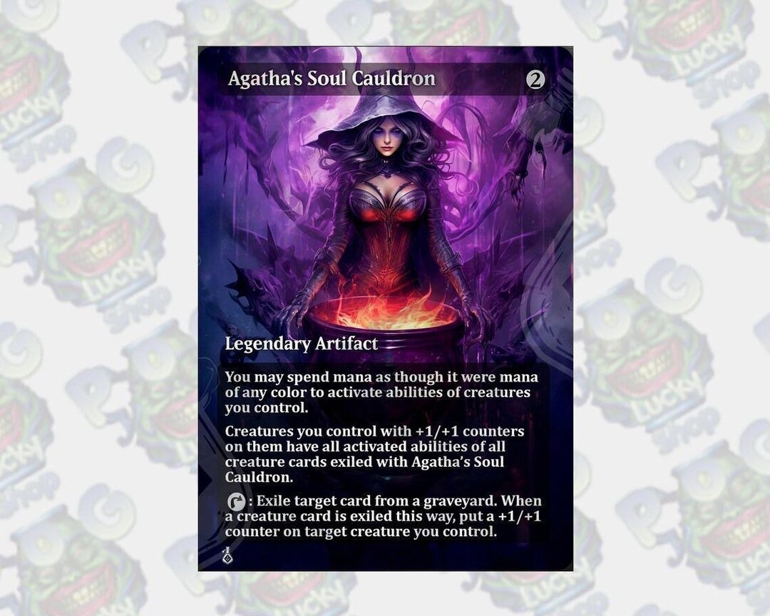 Agatha's Soul Cauldron Full Art Mtg Proxy Custom Card Holographic - Etsy