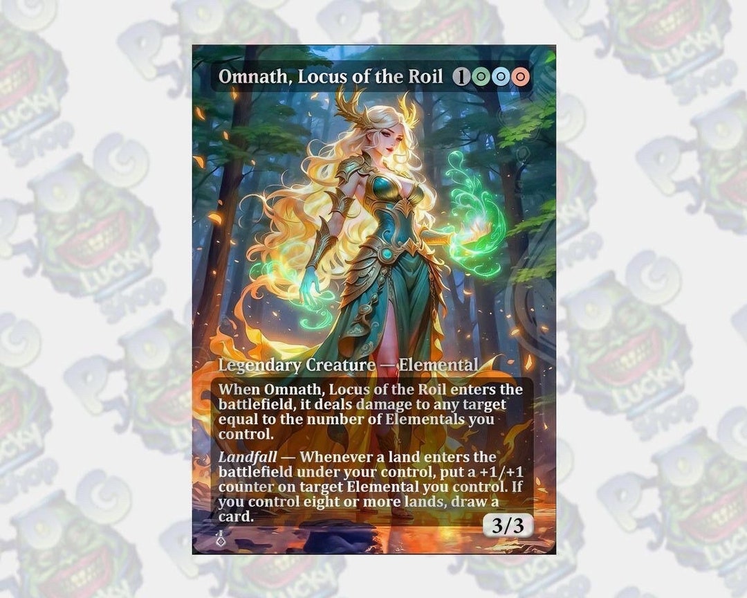 Omnath,lucus of the Roil Full Art Mtg Proxy Custom Card Holographic - Etsy