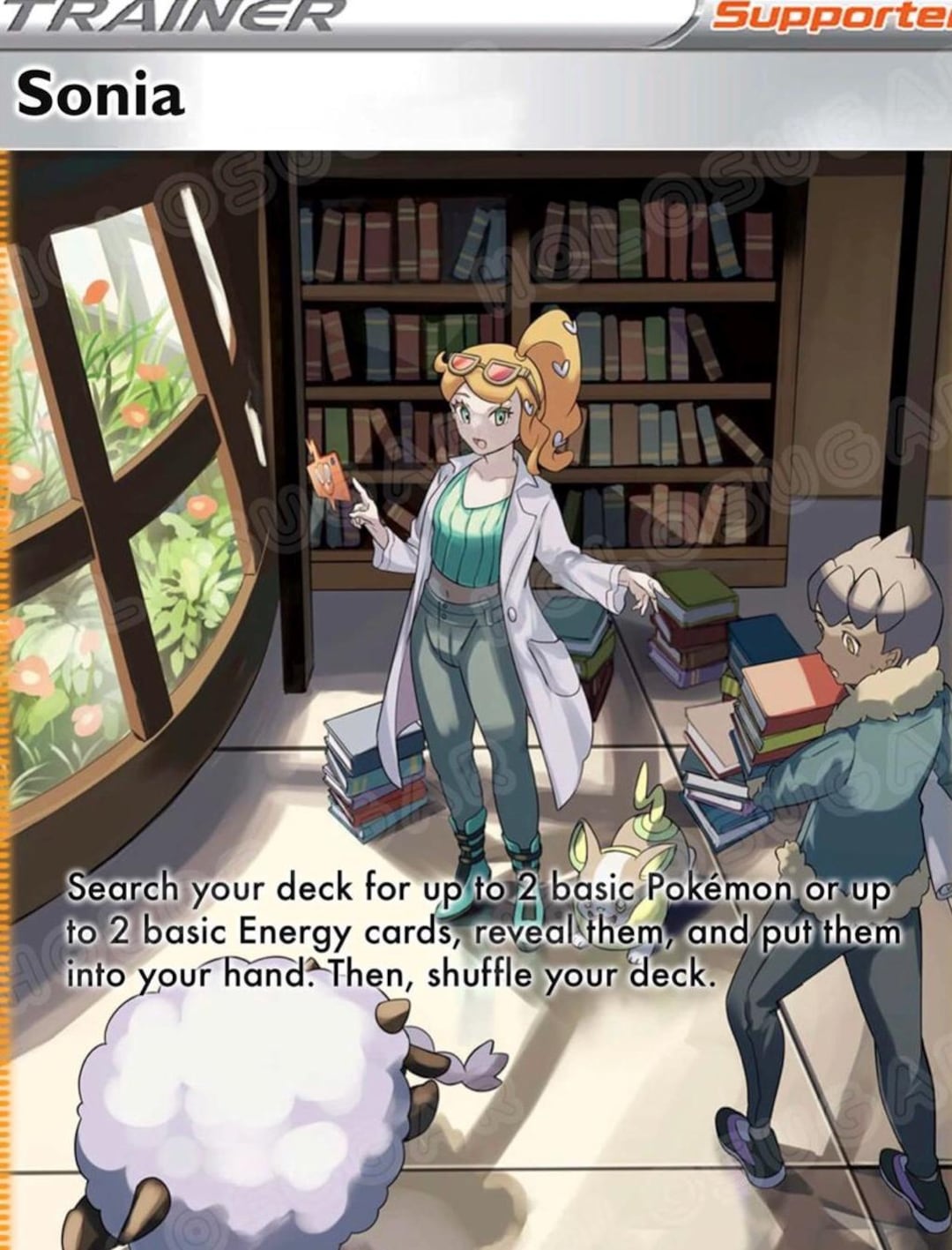 Handmade Holographic Pokémon Trainer Card – Sonia Waifu - Etsy