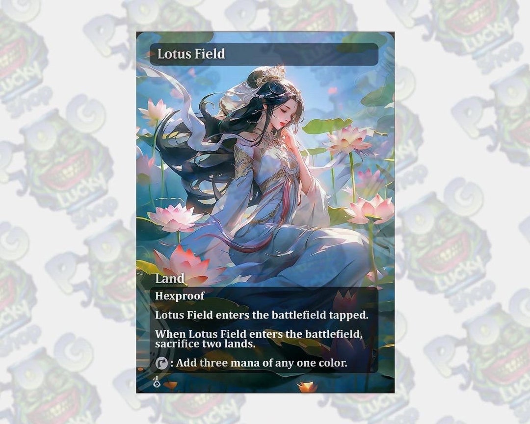 Lotus Field Full Art Mtg Proxy Custom Card Holographic - Etsy