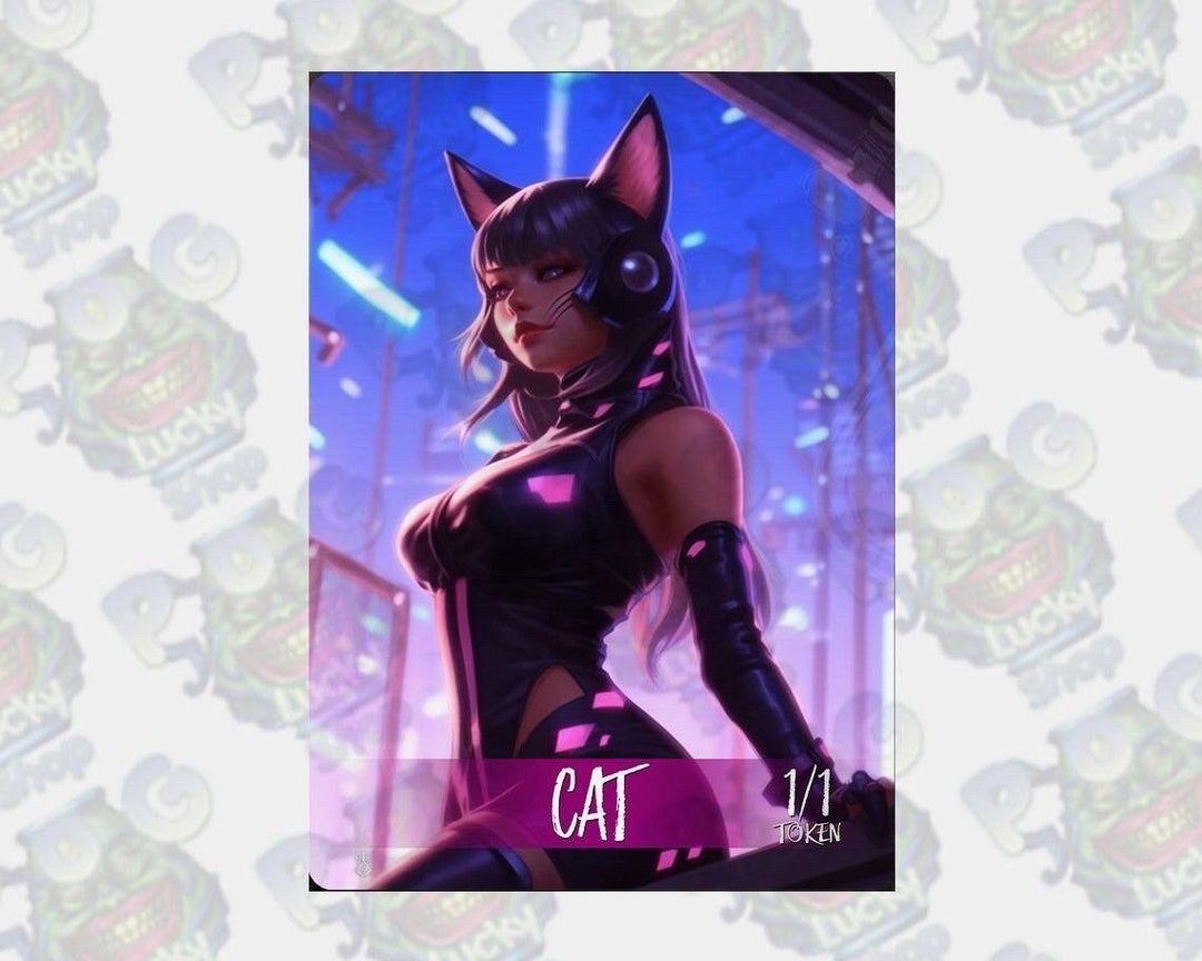 Token Cat Full Art Mtg Proxy Custom Card Holographic - Etsy
