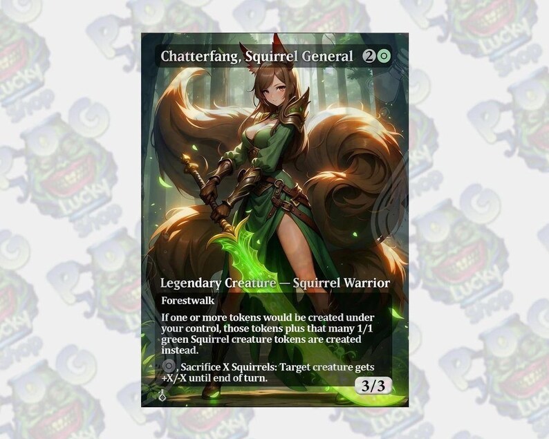 Chatterfang, Squirrel General Full Art Mtg Proxy Custom Card ...