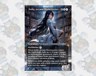 Zethi, Arcane Blademaster Full Art Custom Card - Etsy