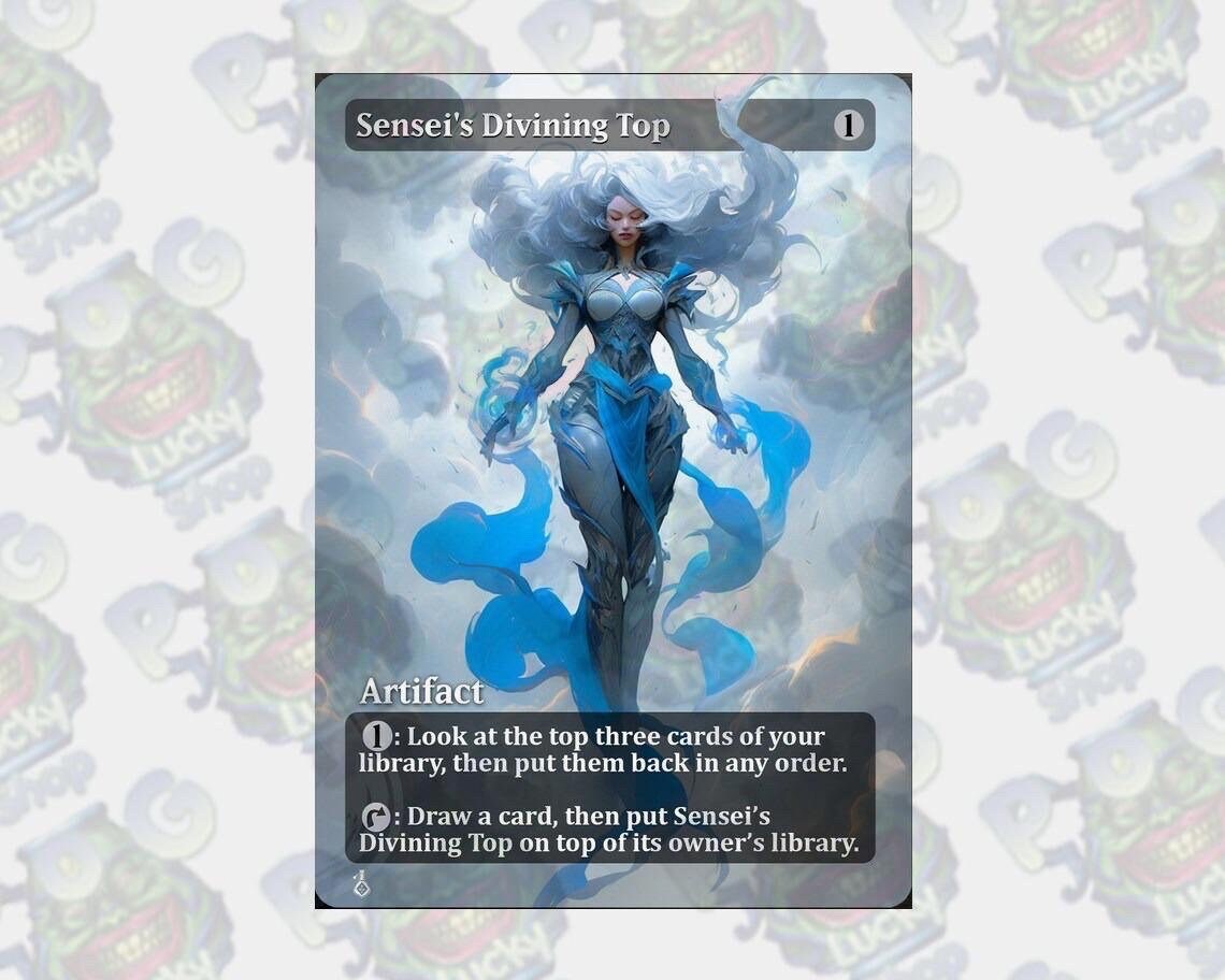 Sensei's Divining Top Full Art Mtg Proxy Custom Card Holographic - Etsy