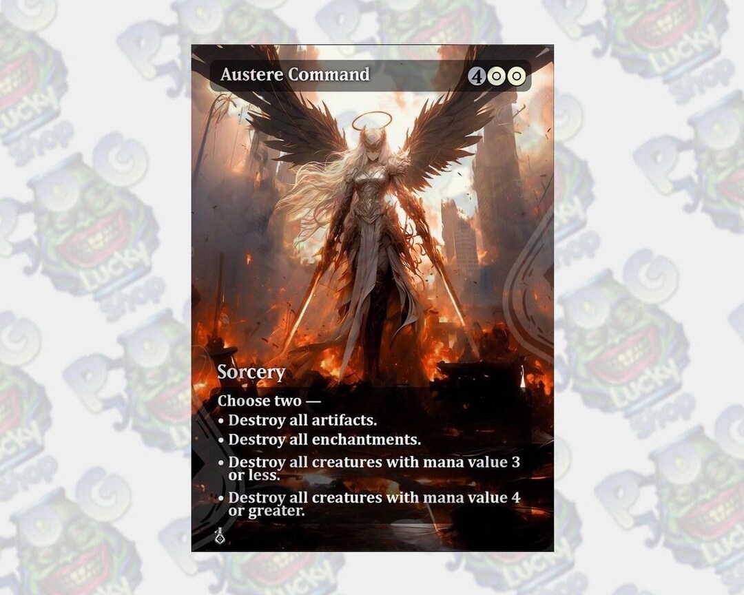 Austere Command Full Art Mtg Proxy Custom Card Holographic - Etsy