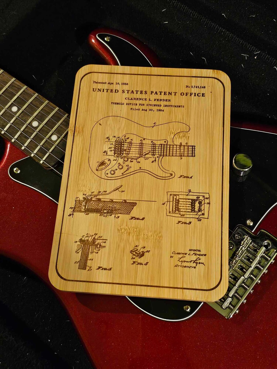 Fender Strat Blueprint Cutting Board - Etsy