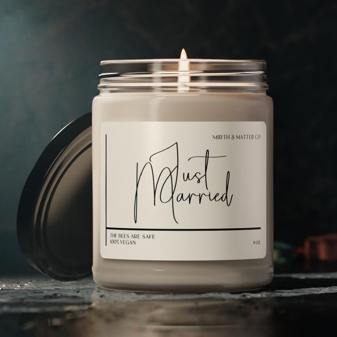 Just Married Getting Married Candle Gift for Bridal Shower, Gift for ...