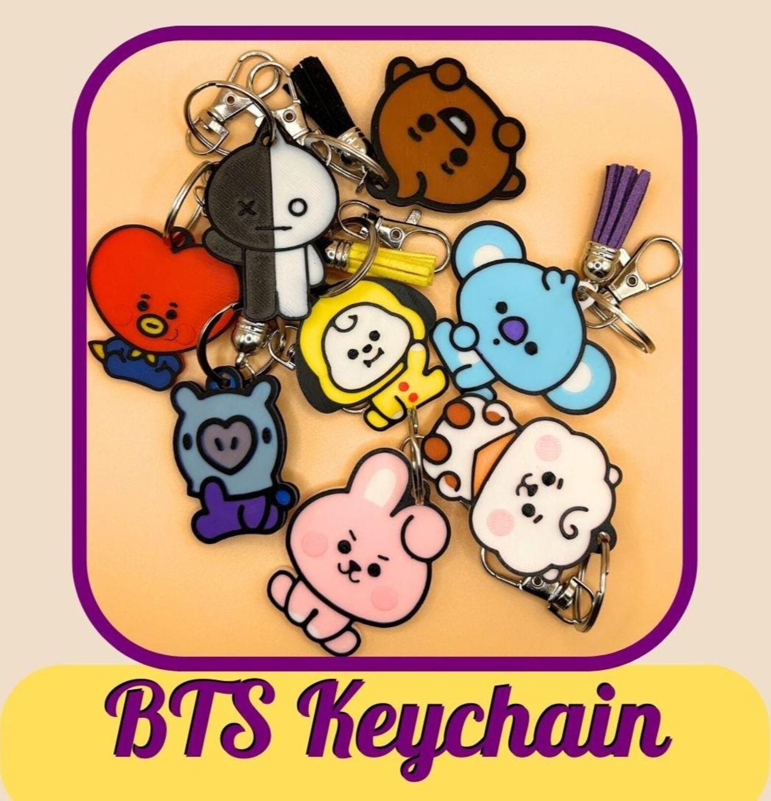 BTS BT21 Keychains | Keychain Merch | Gift | Unofficial Merch - Etsy