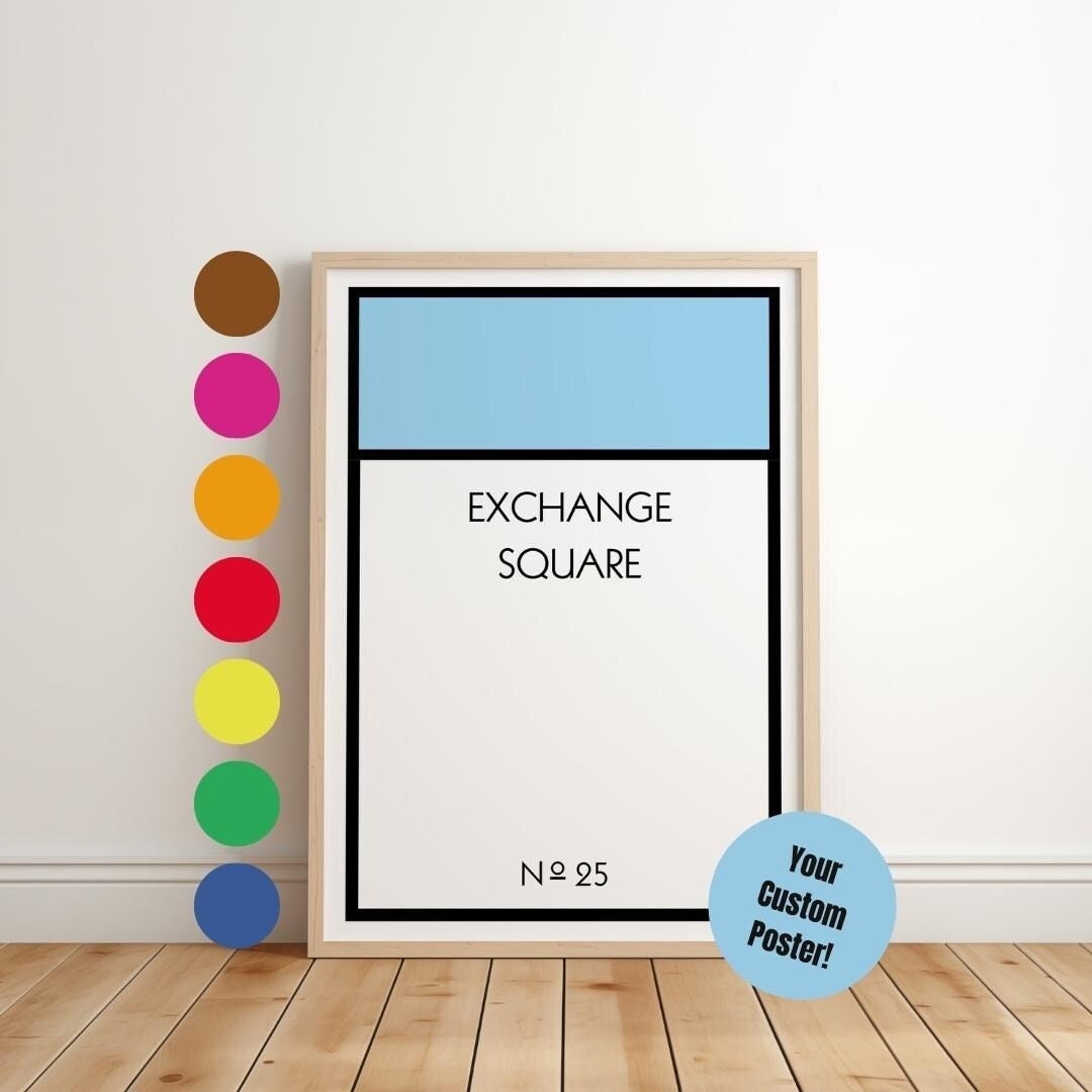 Customisable Single Monopoly Property Card - Monopoly Game - Board Game ...