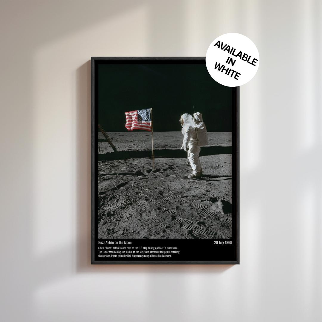 Apollo 11 - Buzz Aldrin - Moon Landing - American Flag - NASA - Space ...